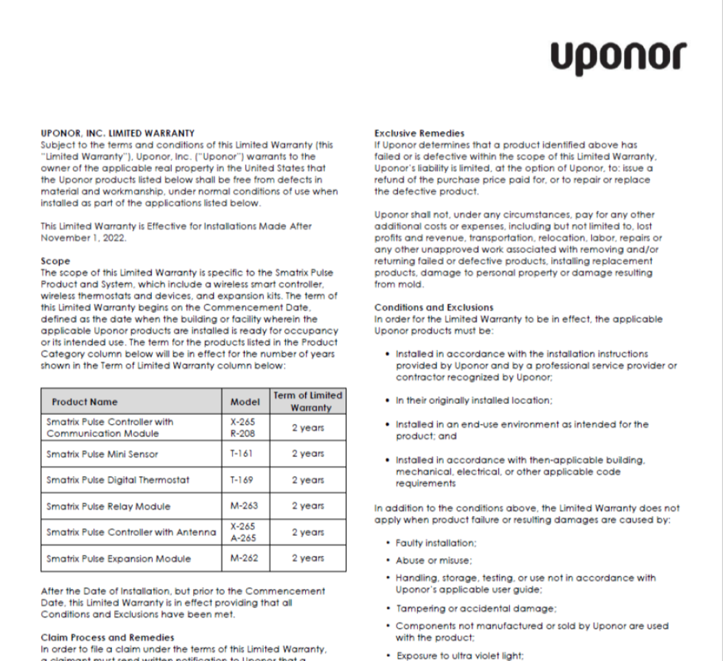 Smatrix Pulse Control System | Uponor
